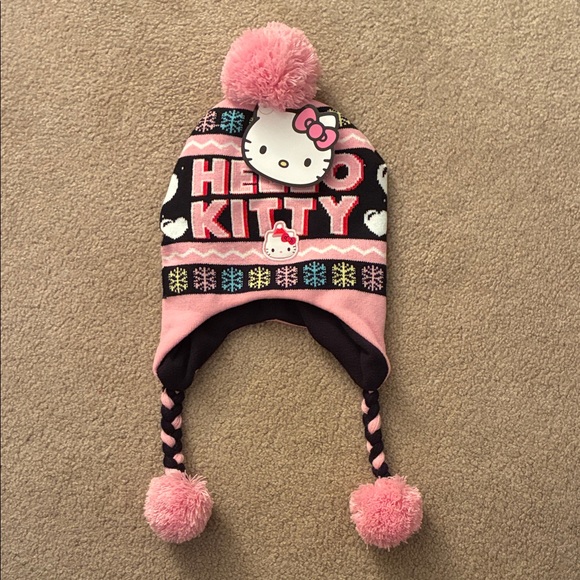 Hello Kitty | Accessories | Hello Kitty Hearts Snowflakes Knit ...